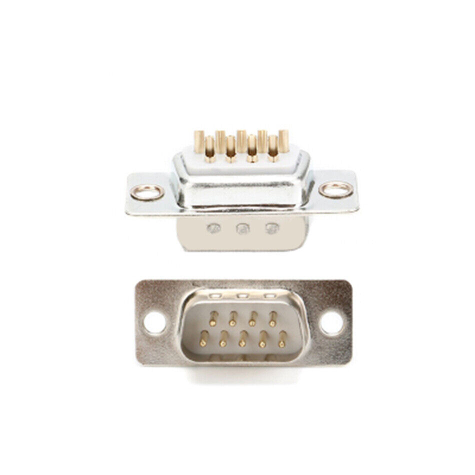 DB9 Male/Female Plug Connector 9 Pin Solder Type Plug Metal/Plastic ...