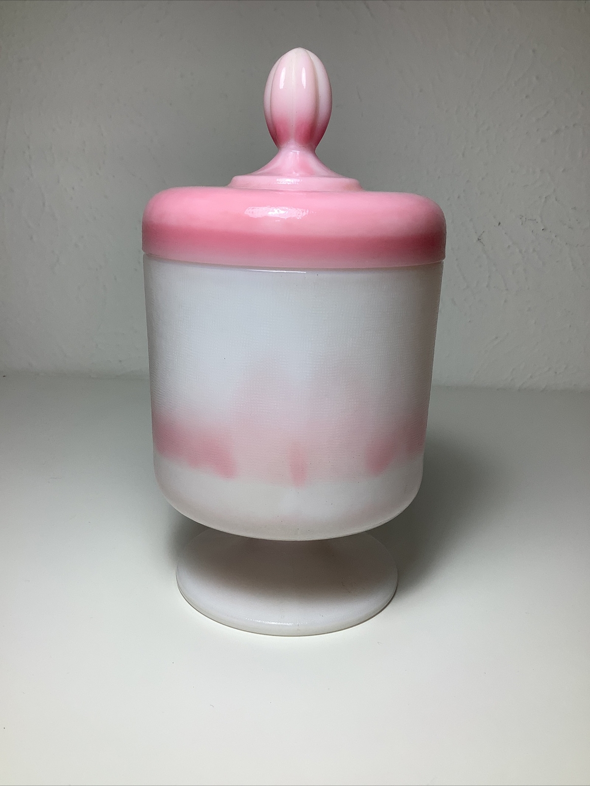 Rare Vintage Fenton Chessie Cat Jar Dish Rosalene Pink Milk Glass | eBay