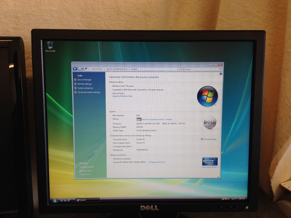 Dell Desktop computer Optiplex 755 - Core 2 Duo 4GB 250GB + Monitor ...