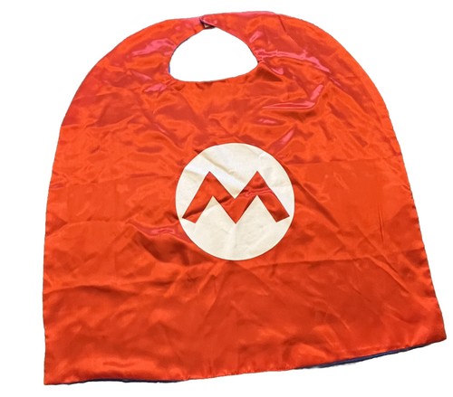 Kids Red Mario Costume Cape - “M” Superhero - Halloween Dress up ...