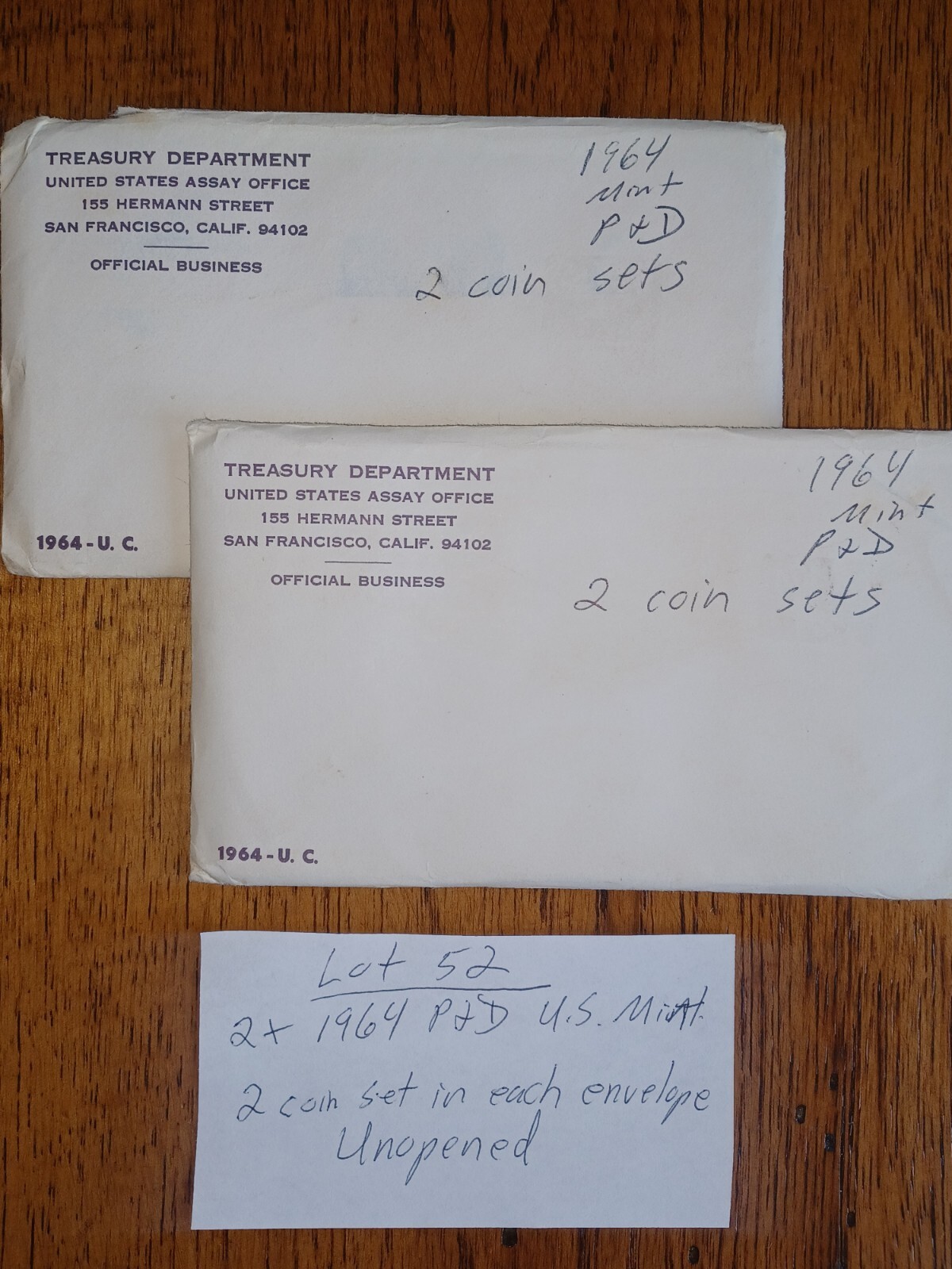 (2)1964 D & P US Mint Silver Proof Set - 90% Silver - Uncirculated ...