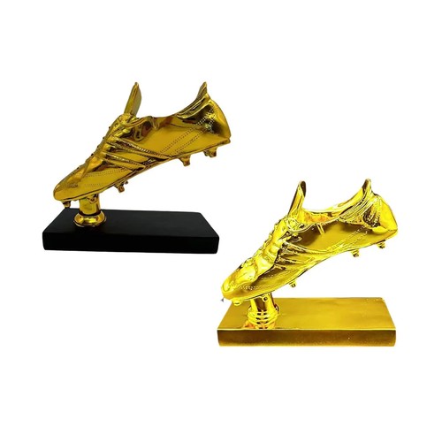 Golden Boot Soccer Trophy Sculpture Collectible Shoe Crafts Figurine ...