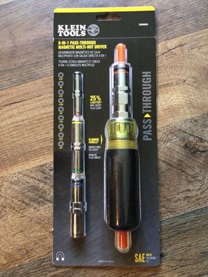 NEW Klein Tools 32809MAG 9-in-1 Pass Through SAE Magnetic Multi-Nut ...