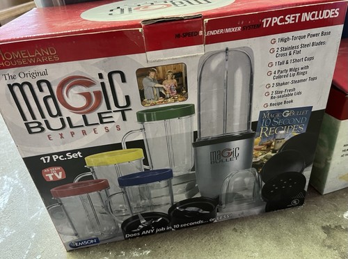 The Original Magic Bullet Express Hi-Speed Blender System - 17 Pc Set ...