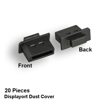 Black 20 Pieces of DisplayPort Dust Cover/Port Protector w/ Handle Hard ...