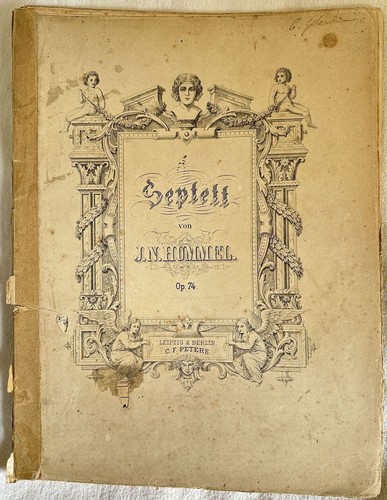 Septett Von Johann Nepomuk Hummel Opera 74 Piano Orchestra Fine 1800 | eBay