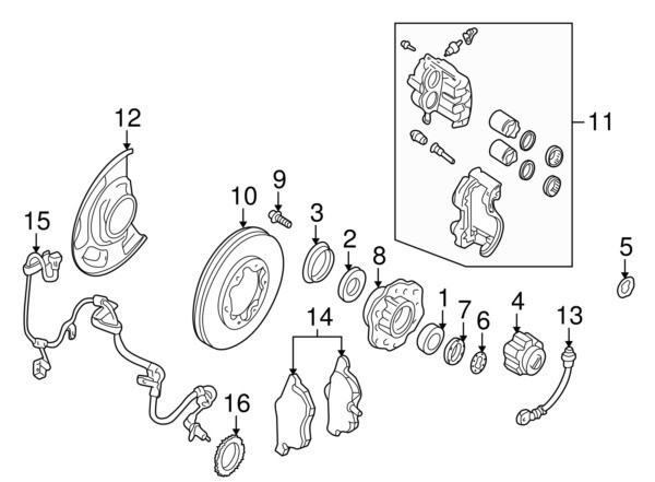 4026292G00 Nissan Nut-lock, front wheel bearing 4026292G00, New Genuine ...