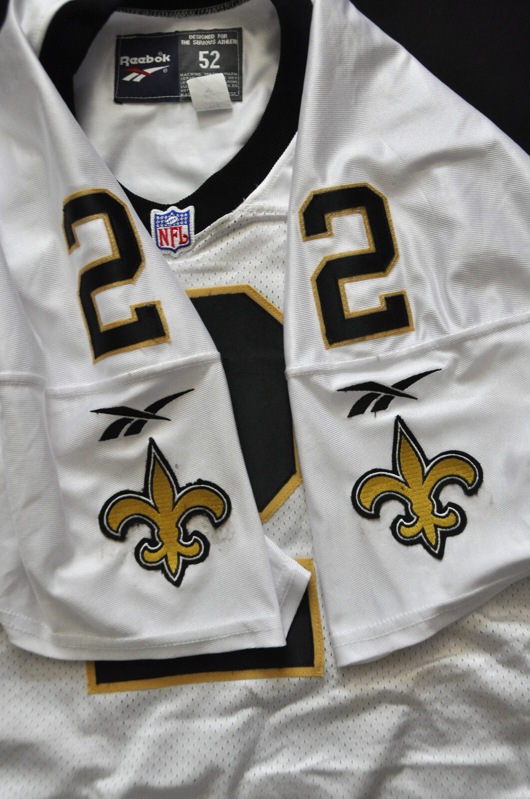 #2 New Orleans Saints Reebok Jersey 1997 Game Issue Pro Line NFL Men 52 ...