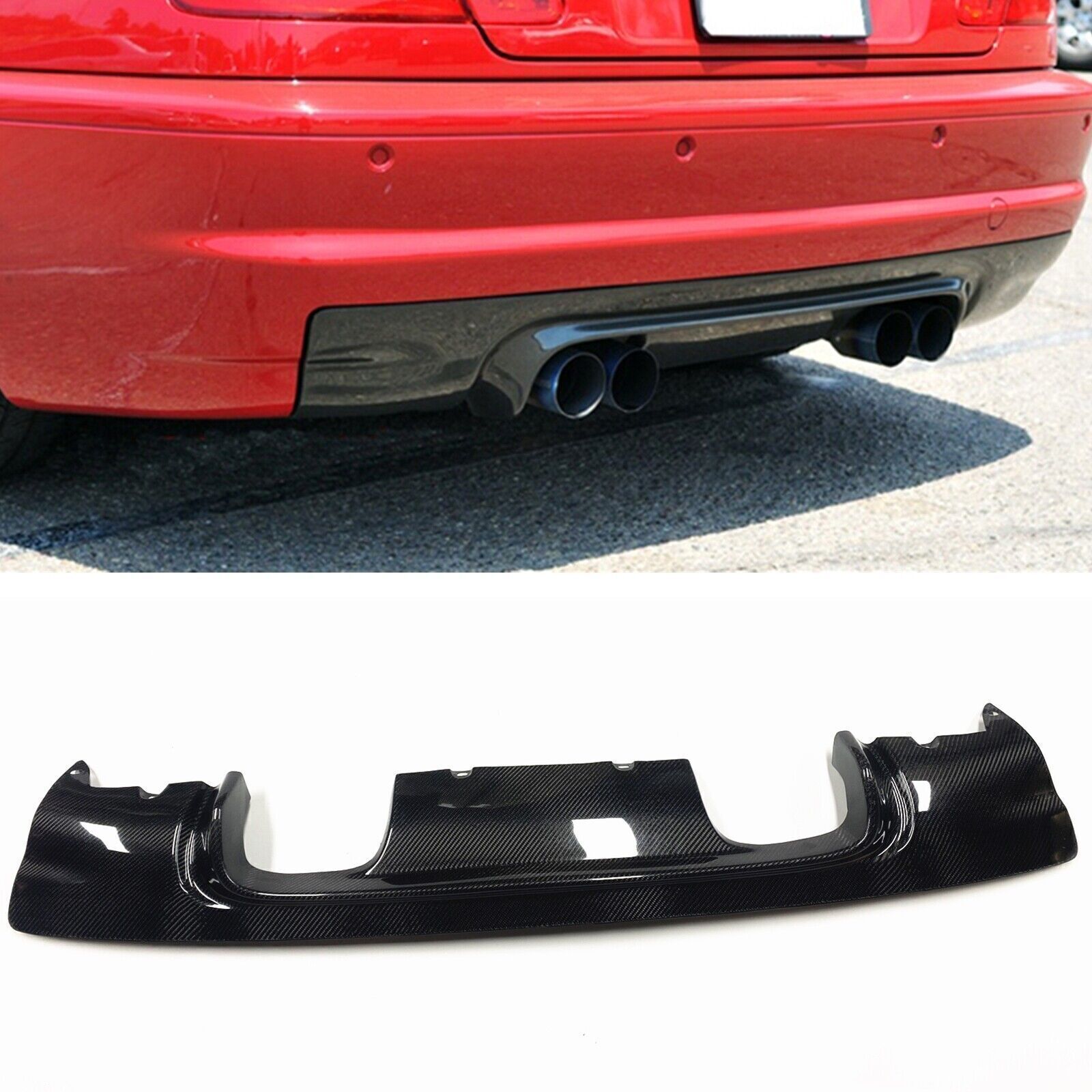 For BMW 2001-06 E46 M3 Rear Bumper Diffuser Carbon Fiber CSL ...