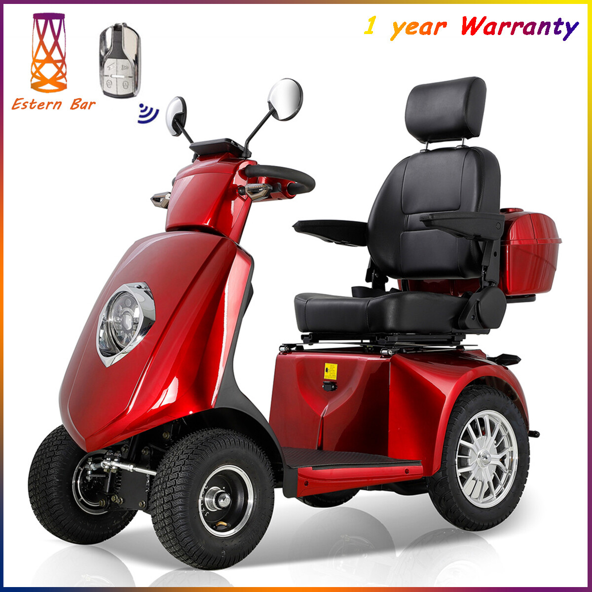Four Wheels Mobility Scooter 800W 60V 20AH Battery Motor for Adult ...