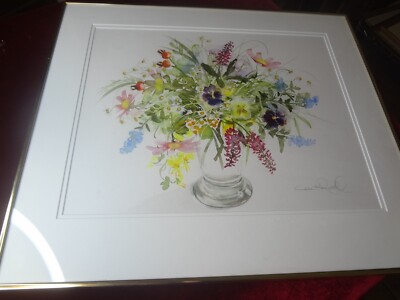 Framed and signed Watercolor by Celia Russell.... 1943-????.... British ...