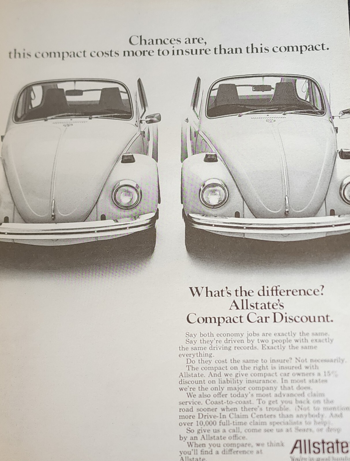 Volkswagen VW Beetle Bug Magazine Ad Advertisement Picture Retro Wall ...