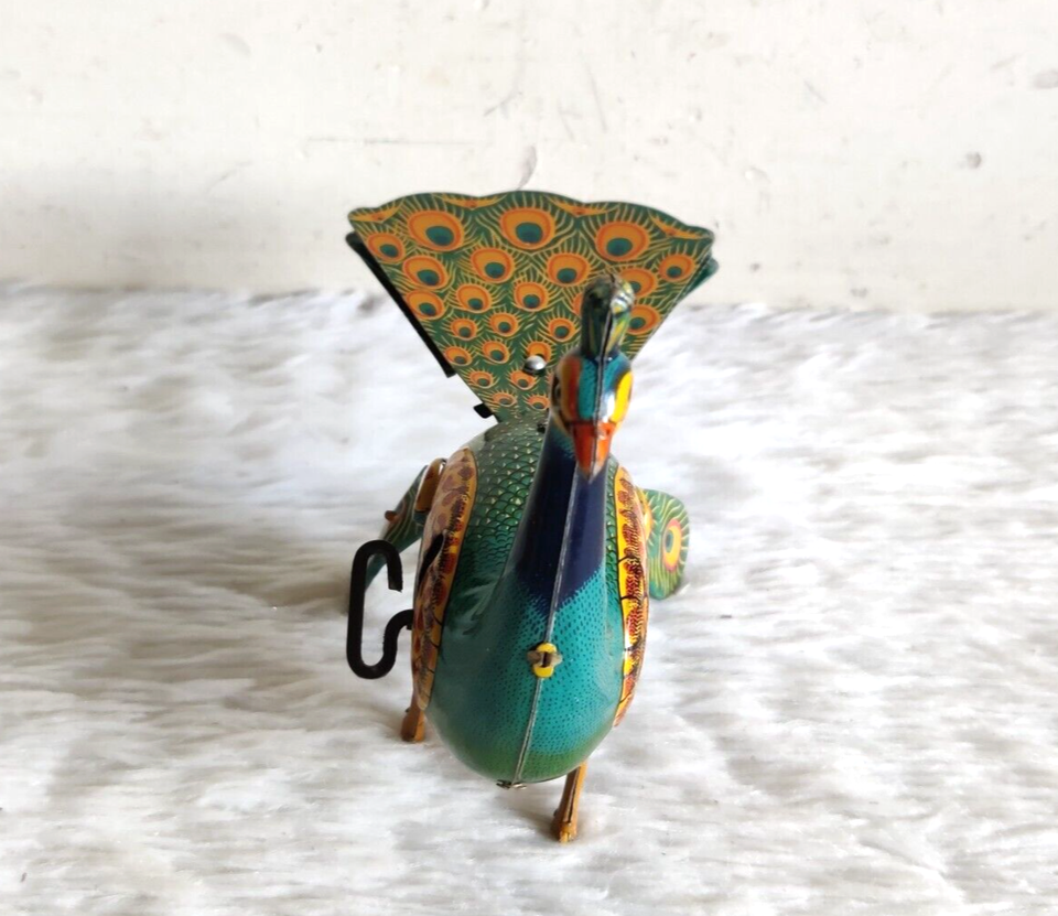Vintage Proud Peacock Boxed Wind Up Tin Toy ALPS TM Japan Rare Unused ...
