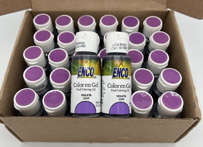 ENCO 30 Food Coloring Gel Set 1.41 oz each (40g) Violeta Violet Color ...