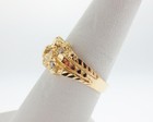 Genuine Diamonds Solid 18k Yellow Gold Nuggets Ring FREE Sizing | eBay