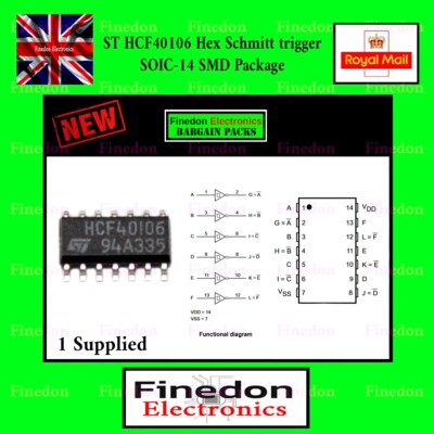 ST HCF40106 Hex Schmitt trigger SOIC-14 SMD UK Seller | eBay UK