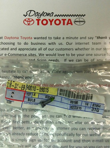 OEM Toyota 90010-09015 Cooler Control Switch Bulb For Heating And Air ...