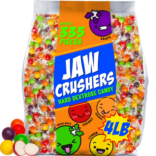 Fruit Hard Candy Bulk - 4 Pounds - Pressed Dextrose Candy Center- Jaw ...
