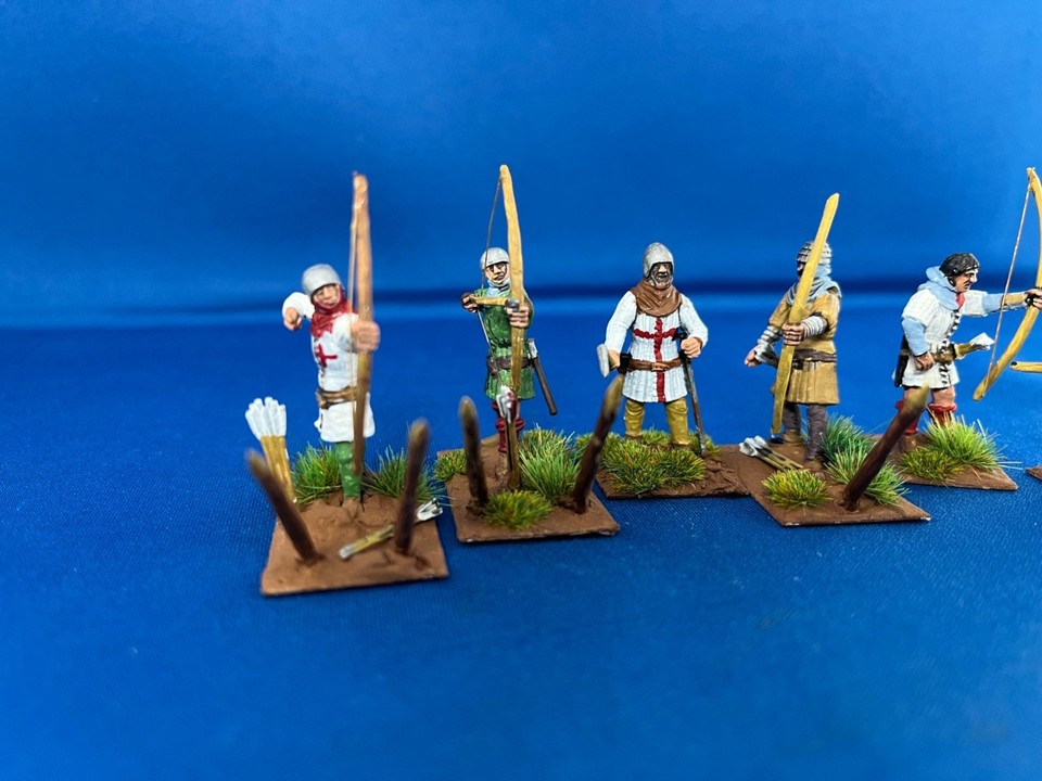 English 28mm archers, 1415-1429, Perry Miniatures, built and painted ...