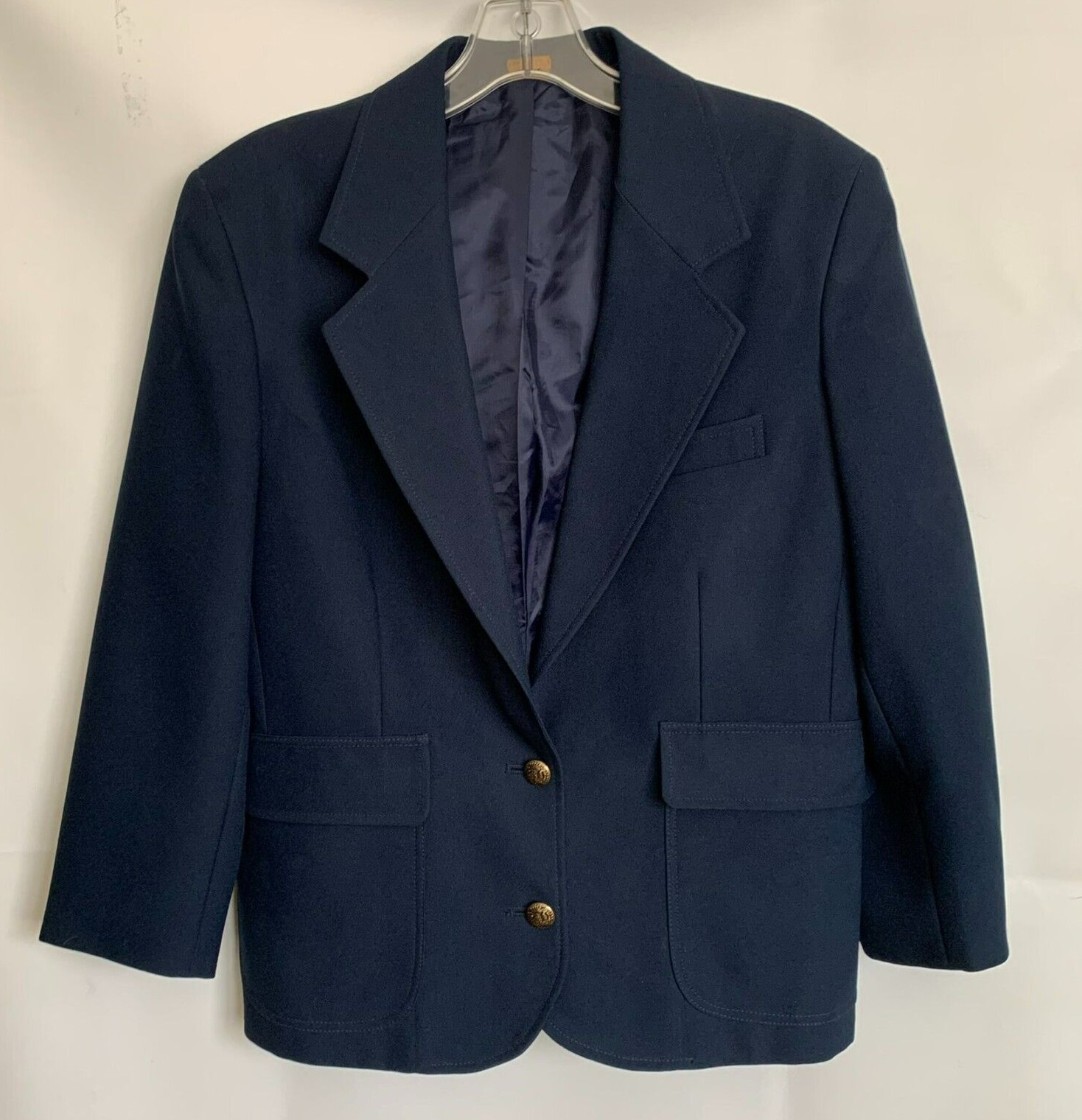 Lady Edwards Blazer Jacket Navy Collared Long Sleeve … - Gem