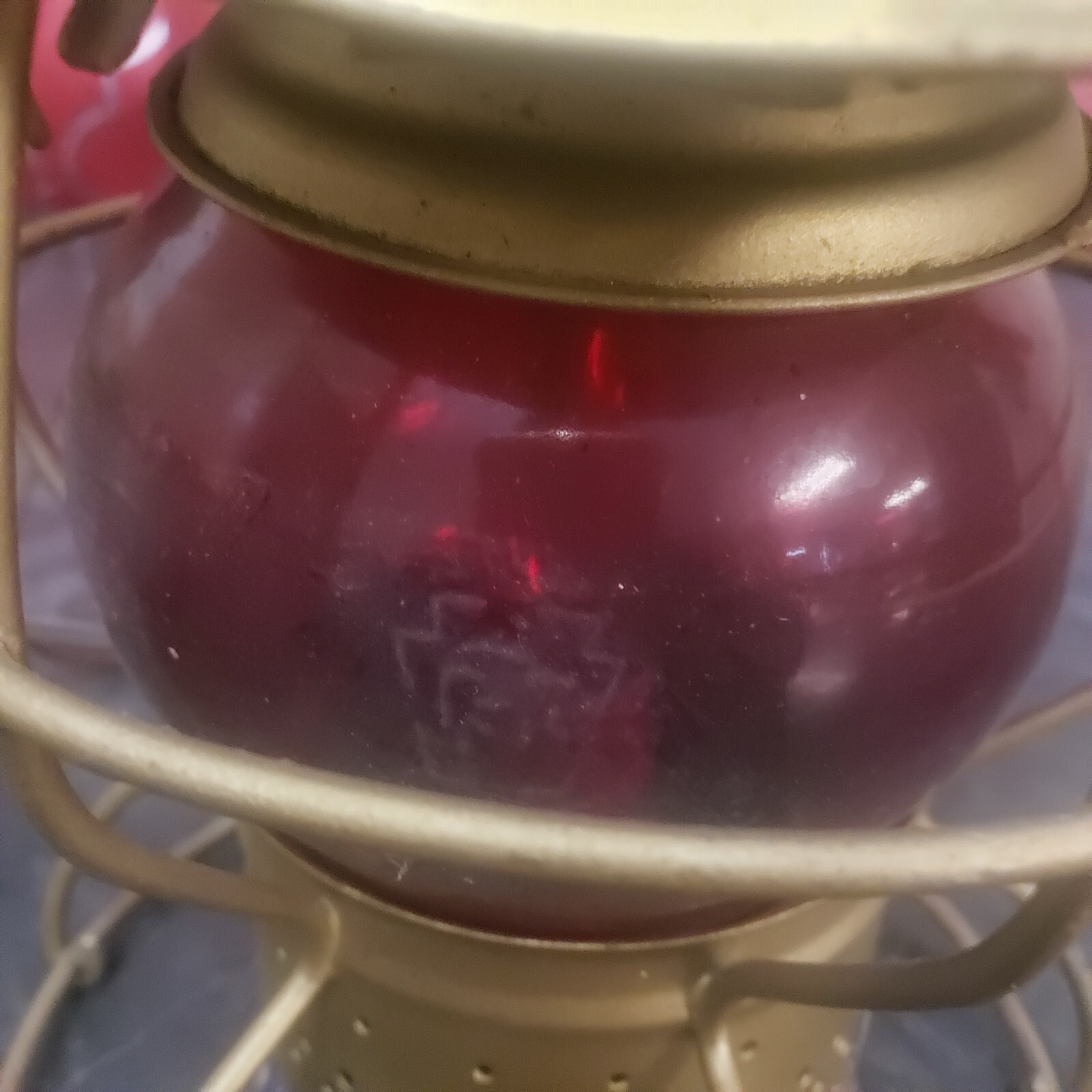 Vintage Handlan Railroad Lantern Lamp Handlan St Louis RR w/ Penn Red ...
