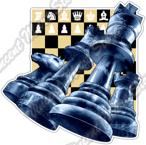 Chess Knight King Queen Castle Board Game Car Bumper Vinyl Sticker ...