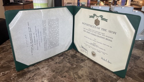 Vintage 1969 Vietnam War Army Meritorious Service Citation Certificate ...