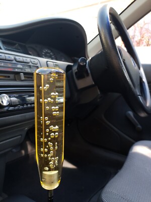 JDM gear shifter for drift car - YELLOW, 20cm - universal fit (thread ...