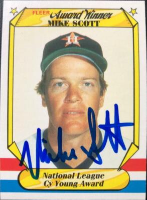 Mike Scott Autographed 1987 Fleer Award Winners #37 | eBay