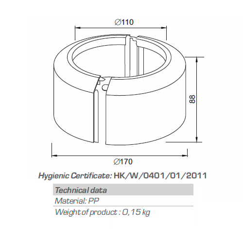 Split Two-Piece White WC Toilet Rosette Soil Pipe Connection Collar ...