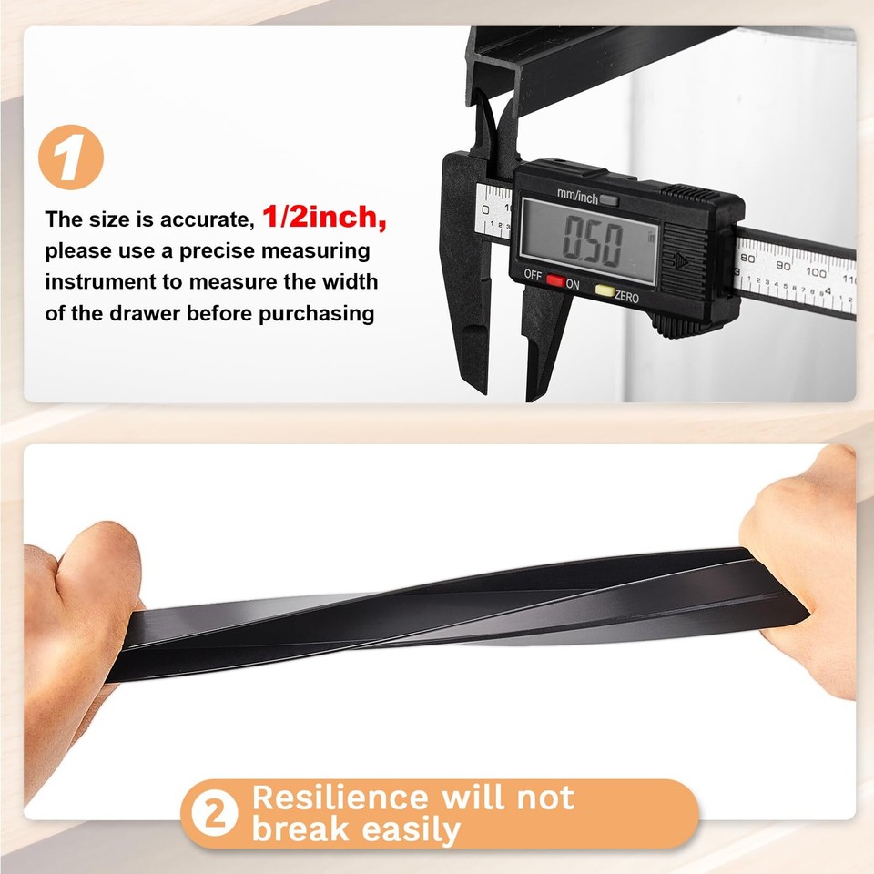 6 Pack 16 Inch Long Hanging File Rails PVC File Rails Hanging File ...