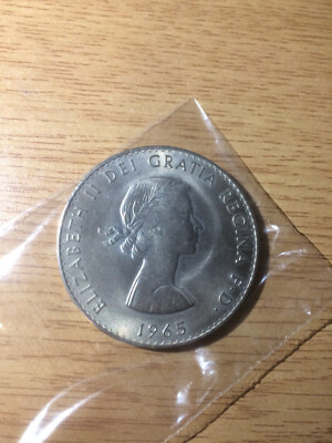 Elizabeth II Dei Gratia Regina F.D. 1965 Churchill - XF Collectors ...