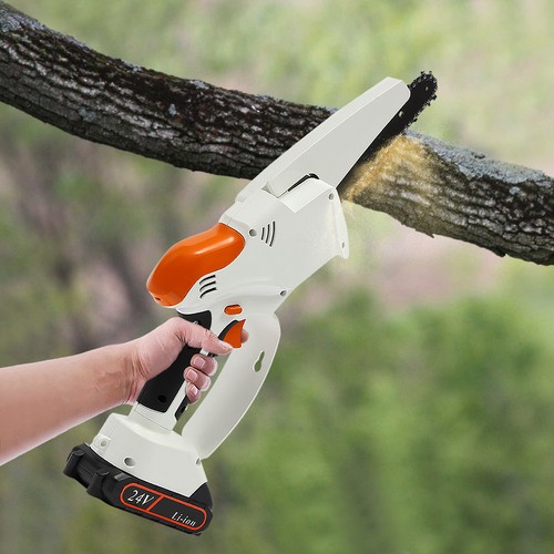 6-Inch Mini Cordless Electric Chainsaw Battery-Powered Wood Cutter ...