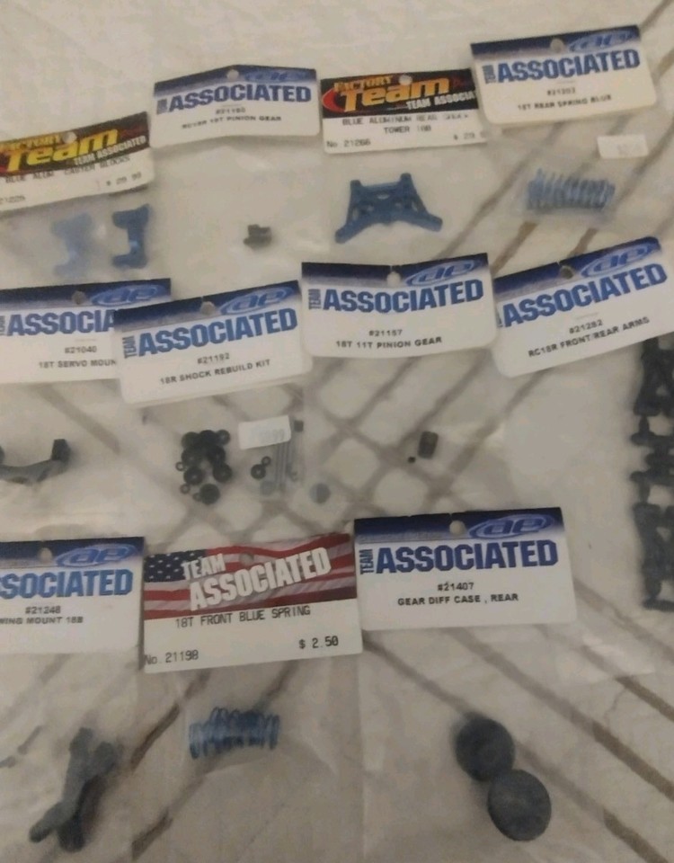 Team Associated RC18T Parts Lot. RARE. (11 Bags) | eBay