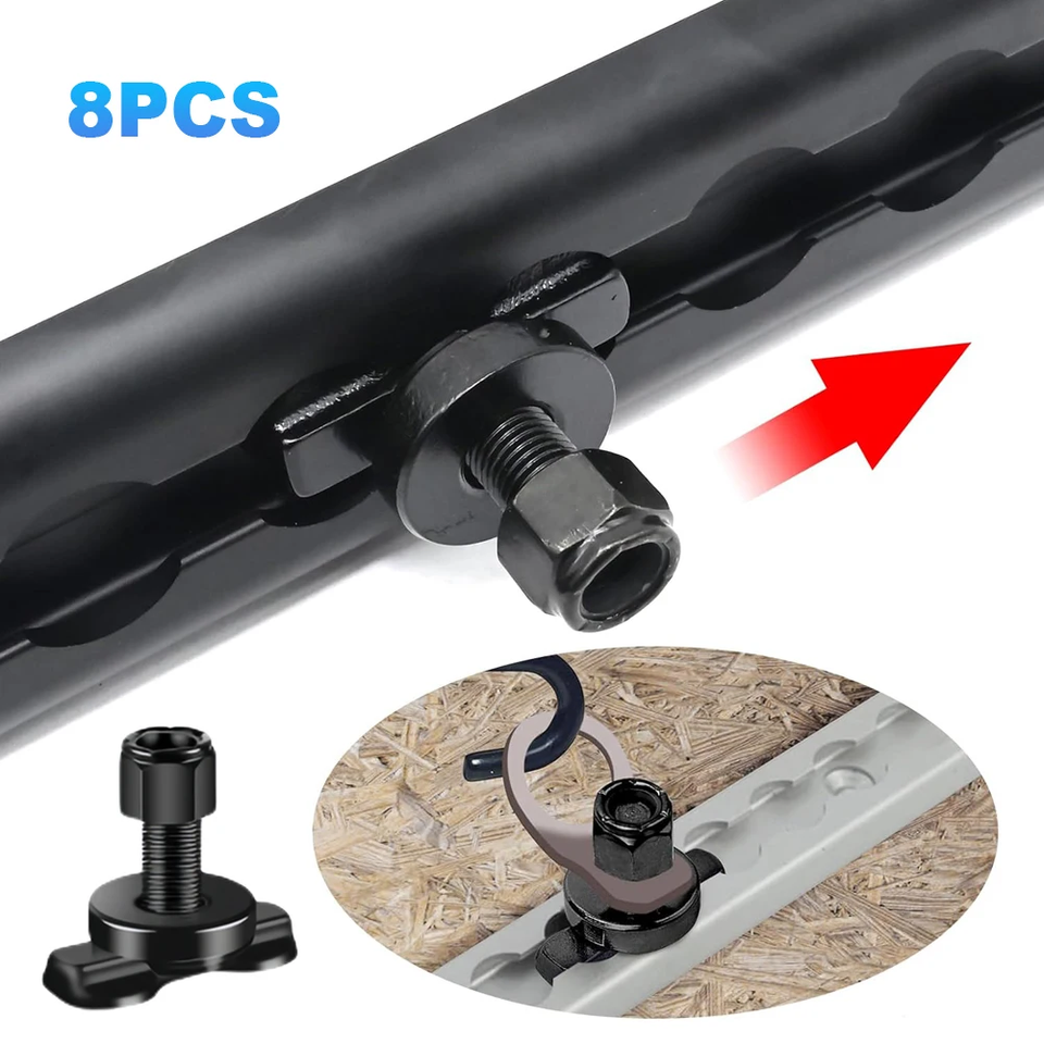 8Pcs Threaded Rail Stud Nut Heavy-Duty Bolt down Anchor Points Used ...