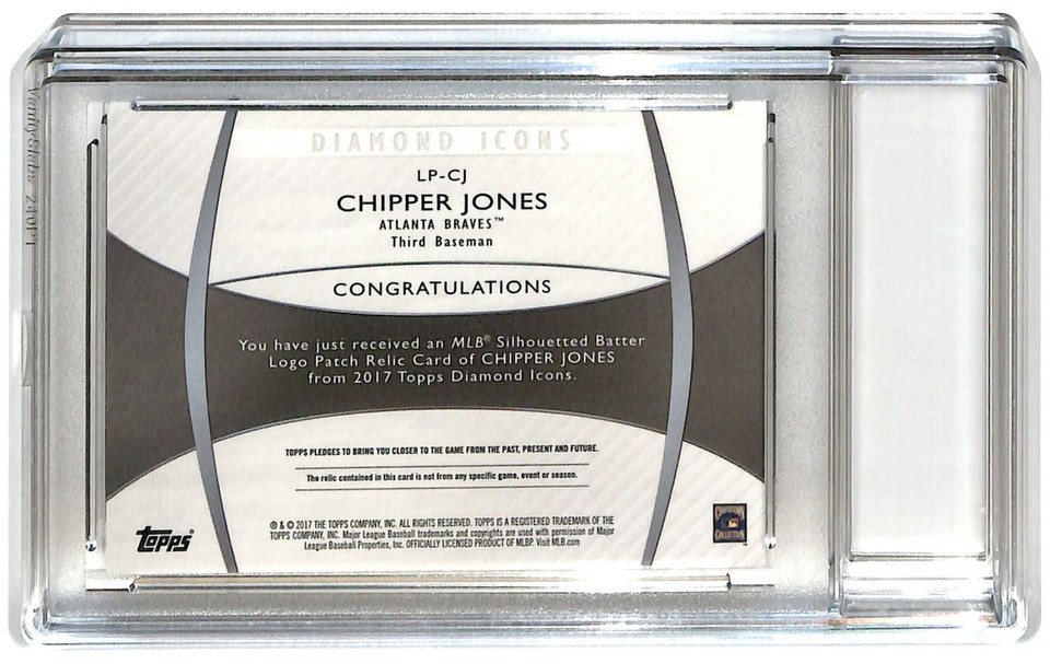 2017 Topps Diamond Icons Batter Logo Patch 1/1 Chipper Jones SSP #LP-CJ ...