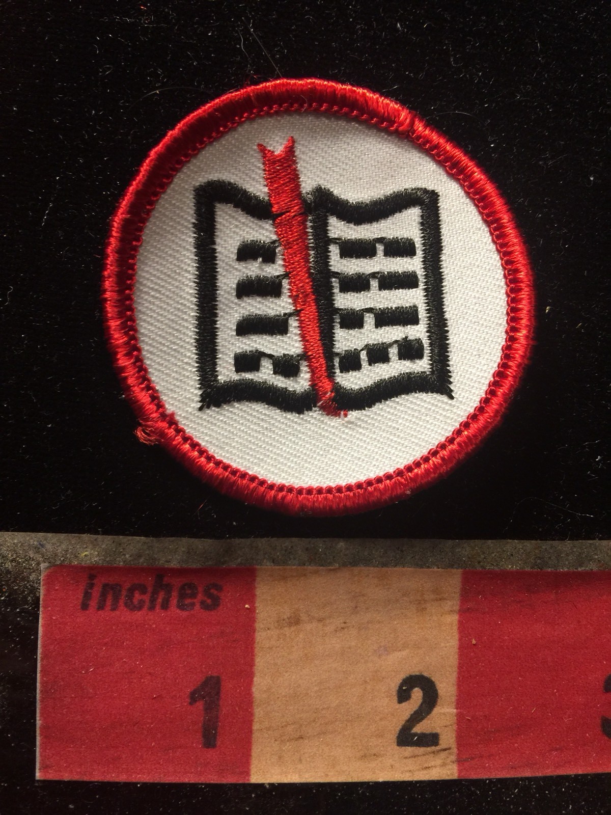 Christian Red Border Patch - Thought To Be Hymnal (came from Church ...