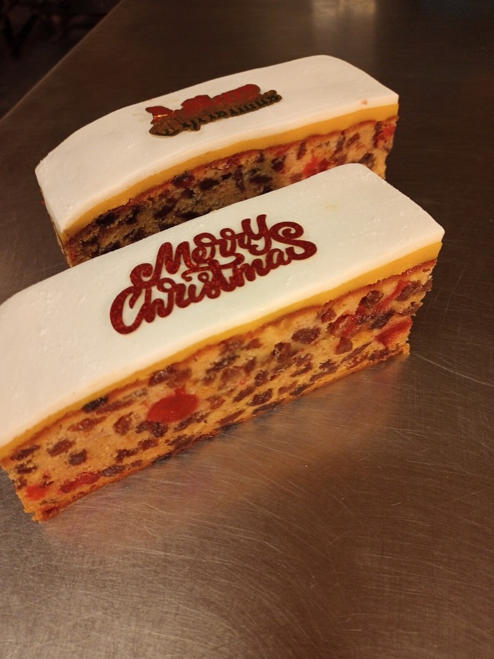 Home Made ICED CHRISTMAS FRUIT SLAB cake x 1 Free Postage Family bakery ...