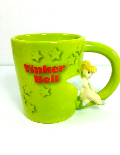 Tinker Bell Cup Mug Green Ceramic Fairy Disney Parks Authentic | eBay