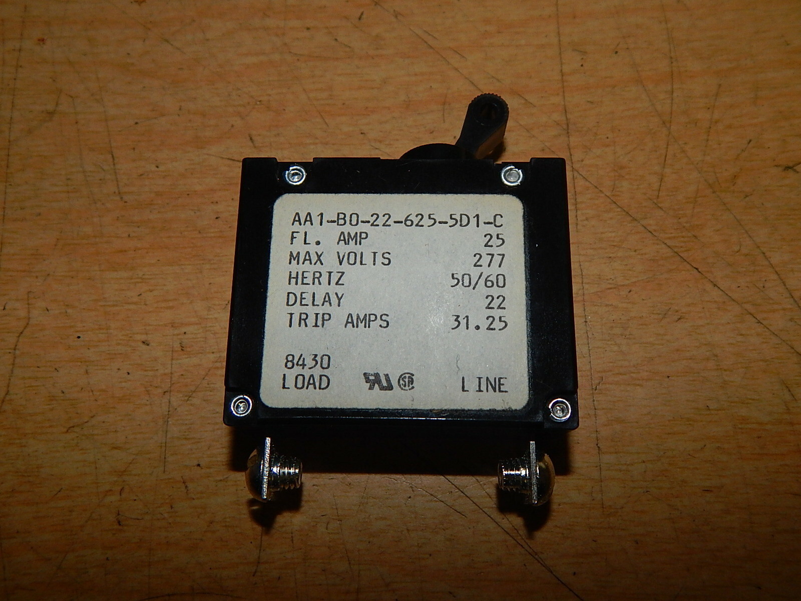 NEW Circuit Breaker 25A 25-Amp AA1-B0-22-625-5D1-C *FREE SHIPPING* | eBay