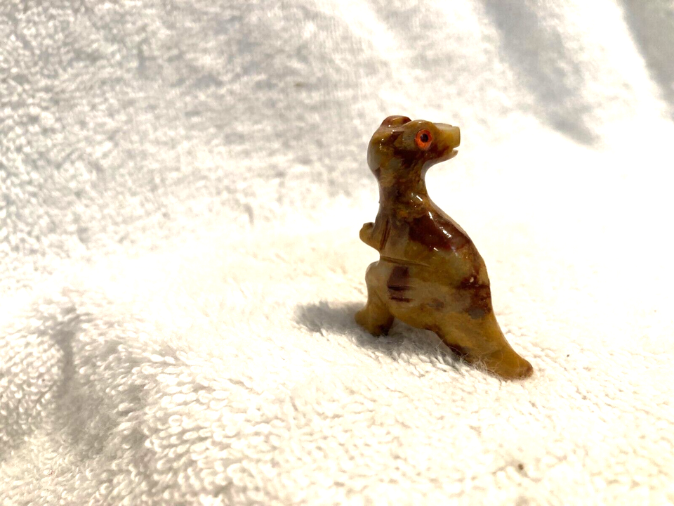 Peruvian Soapstone Hand Carved T Rex Dinosaur Figurine 1 1/2" T x 1 1/4 ...