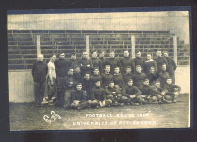 REAL PHOTO UNIVERSITY OF PITTSBURGH PANTHERS FOOTBALL TEAM POSTCARD ...