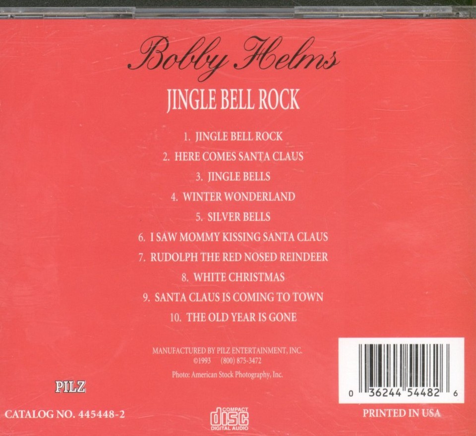 Bobby Helms Jingle Bell Rock CD Germany Pilz 1993 CD. Inserts printed ...