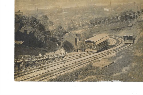 KNOXVILLE & MOUNT OLIVER INCLINE PITTSBURGH PA RPPC REAL PHOTO RAILROAD ...