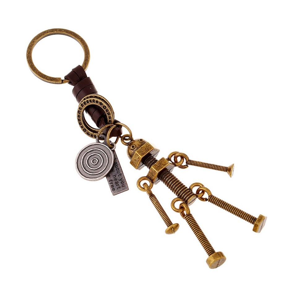 Retro Robot Keychains Unique Key Holder Creative Key Ring Key ...