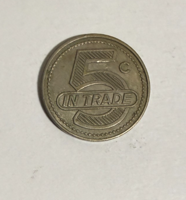 Trade Token Military Fort Bliss NCO Open Mess Good for 5 cent trade ...