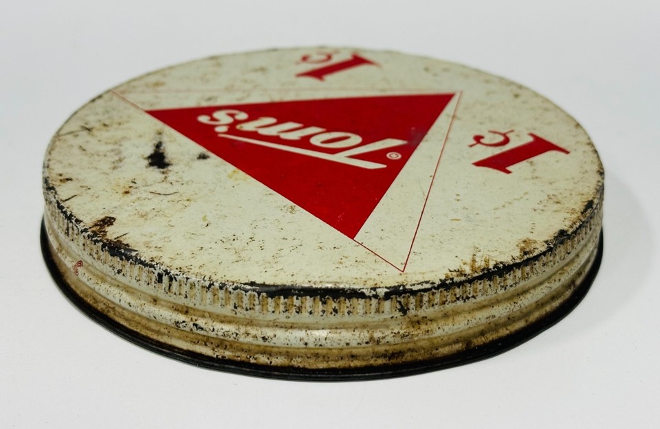 Vintage Tom's 1 Cent Candies Glass Jar Counter Display Container w ...