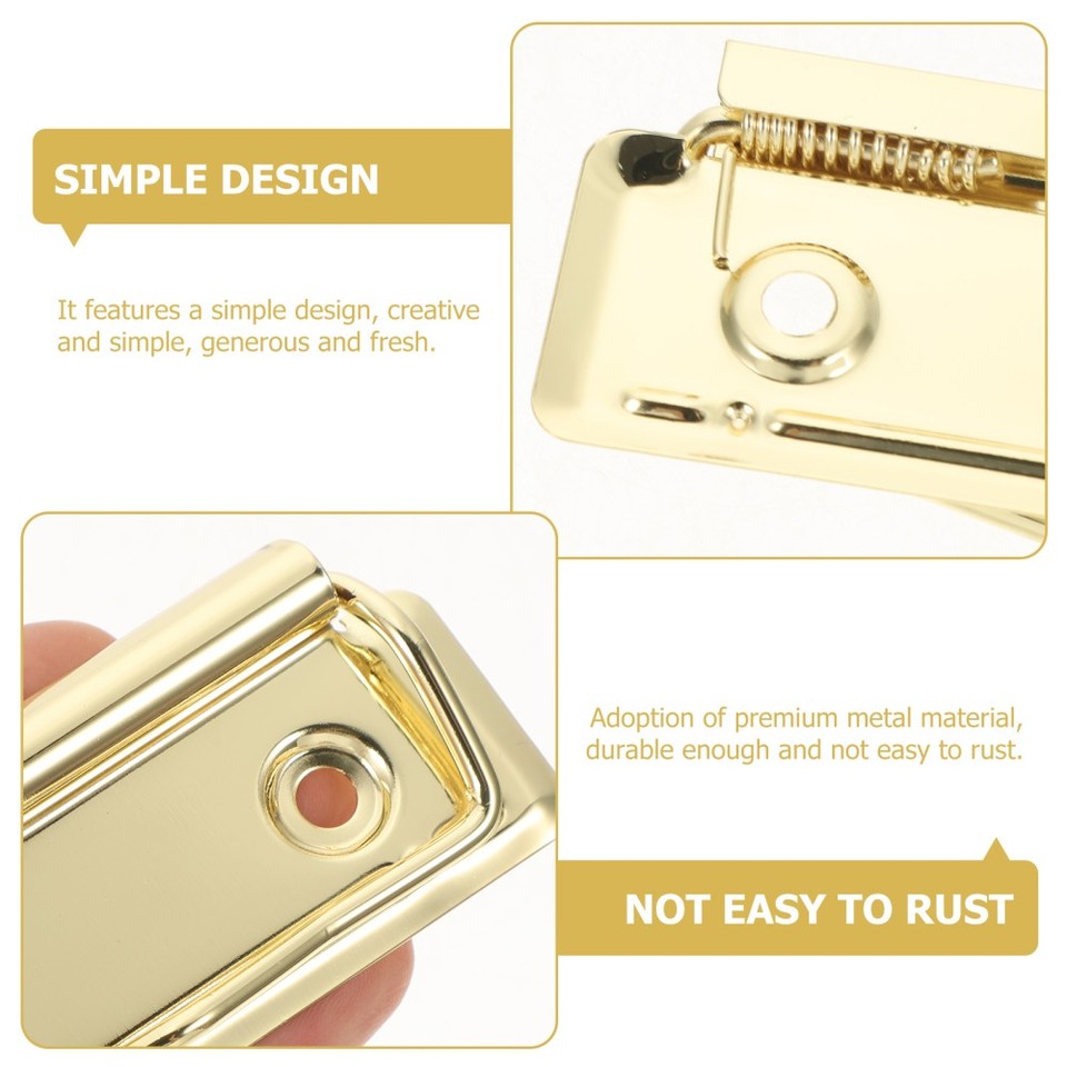 4 Pcs Metal Clip Folder Student Mountable Clipboard Clips Binder for ...