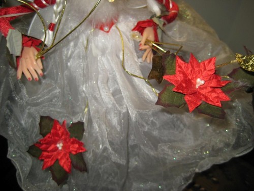 Dept 56 Krinkles Patience Brewster Poinsettia Fairy Queen Tree Topper ...