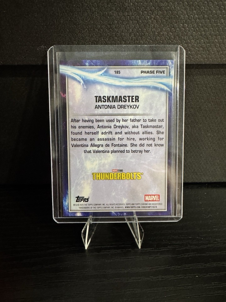 2025 Topps Chrome Marvel Studios Taskmaster Sky Blue Raywave Refractor ...